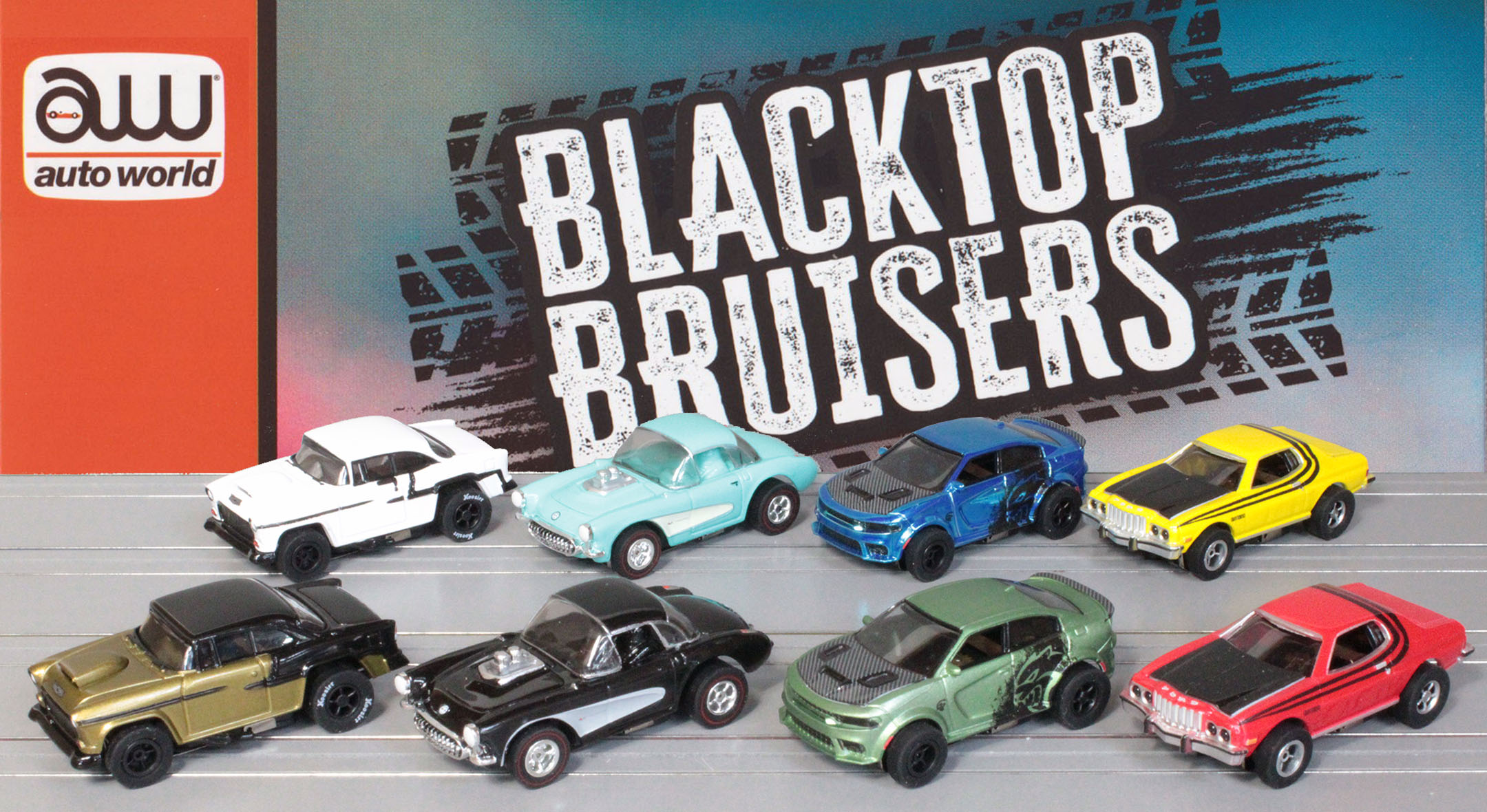2025 Auto World Xtraction SC417 Blacktop Bruisers – Speed Inc Slot Cars